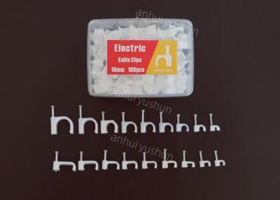 China White Plastic Cable Clip 5mm for Ethernet Wire Nail Type PE Cable Clips for sale