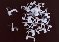 China High Elasticity Circle PE Plastic Coax Cable Nails 6mm White Color for sale
