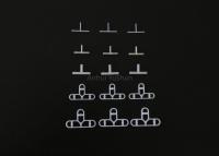 China 1mm Plastic Tile Spacer Leveling System 100pcs Bag for Ceramic Floor Wall Installation for sale