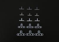 China 1mm Plastic Tile Spacer Leveling System 100pcs Bag for Ceramic Floor Wall Installation for sale