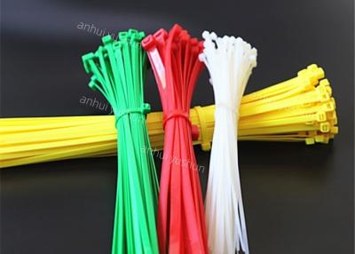 China UL94V-2 Flame Retardant Nylon 66 Cable Ties 18lbs Tensile Strength 100pcs per Bag for sale