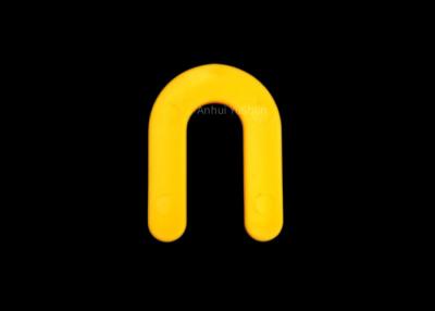 China Plastic Horseshoe U Shims 3/16 Inch Thickness 32mm Width Yellow Color for sale