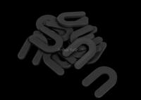 China OEM Plastic Window Packer U Tile Spacers Horseshoe Shims 4mm for sale