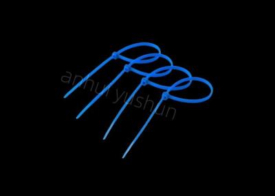 China Detachable Blue Plastic Nylon Zip Ties 350 Mm for sale