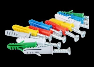China Plastic Wall Plug Screws 25-75mm Grey 50pcs per Bag for Construction and Furniture Use for sale