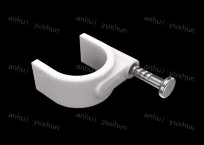 China Plastic PP Steel Nail Cable Clips 4mm-25mm White Black for Wire Binding Cable Management for sale