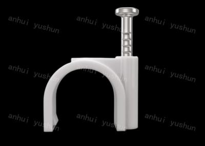China PE Material Concrete Cable Clips 4mm to 50mm White Black Electric Wire Nail Clips for sale