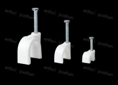 China 4mm - 25mm Flat Plastic Cable Clips For Neat Cable Organization for sale