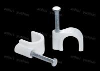 China 4mm - 25mm Flat Plastic Cable Clips For Neat Cable Organization for sale