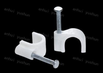 China Plastic Cable Clips 10mm Nail Type 4mm-25mm White PP Cable Clips for Indoor Outdoor Cable Management for sale