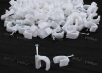 China Flat Plastic Cable Clips 4mm - 25mm Achieve Tidy Cable Management for sale