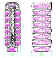 China Mechanical Vertical Rotary Parking System 8 Layers Rotary Smart Parking System for sale