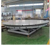 China Hydraulic Cylinder Drive Mode Vehicle Elevating Turntable For Smooth Vehicle Rotation On Checker Plate Platform Material for sale