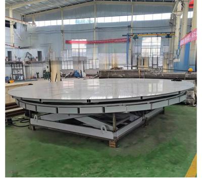 China Hydraulic Cylinder Drive Mode Vehicle Elevating Turntable For Smooth Vehicle Rotation On Checker Plate Platform Material for sale