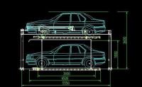 China Beamless Design Four Column Hydraulic Lift For Limited Parking And Large Footprint Issues for sale
