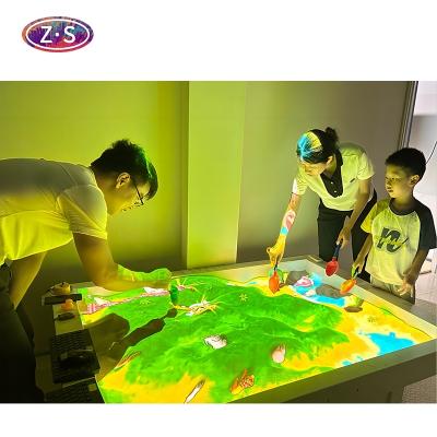 China AR Interactive Sandbox with 3800-Lumen Projection and Real-Time Topography for Educational Gaming for sale