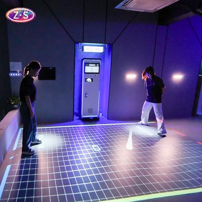 China All-in-One Mobile Coin Operated Floor Projection Unit 4000 Lumen 1920x1200 HD for sale