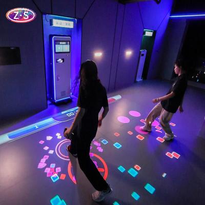 China Movable Interactive Sports Projection Game 4000 Lumen Laser Projector with Wheels for Schools for sale