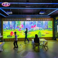 China Interactive Coloring Wall Multiplayer Sync for 20 Kids with Touch Tables and Projection System for sale