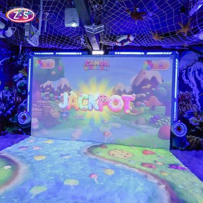China 3LCD Beach Interactive Projection Game System 1920×1080 with 2.8m×5m Wall and 4.8m×5m Floor Display for Science Centers for sale