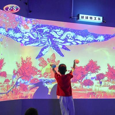 China Customized Large Wall Interactive Gaming System with 12 Games, 3800-Lumen DLP Projection & Motion Capture for Science Centers for sale