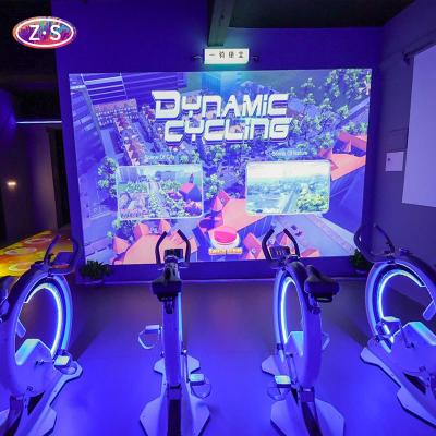 China Dynamic Cycling Simulator with Electromagnetic Resistance System - 4-User Multiplayer Racing & Real-Time Performance Tracking for sale