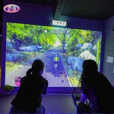 China Dynamic Cycling Simulator with 4-User Multiplayer Racing and Electromagnetic Resistance System for Gyms and Fitness Centers for sale