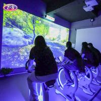 China Costume Changes Bicycle Simulator with 4000 Lumen Projection and 4-Player Multiplayer Support for Indoor Outdoor Fitness for sale