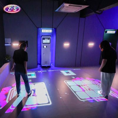China Interactive Floor Projection System 4000 Lumen Laser Projector 48 Games Multiplayer for sale