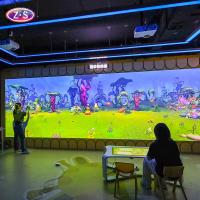 China Interactive Wall Games Magic Drawing LCD Touch Table with 6 Projector Support for sale