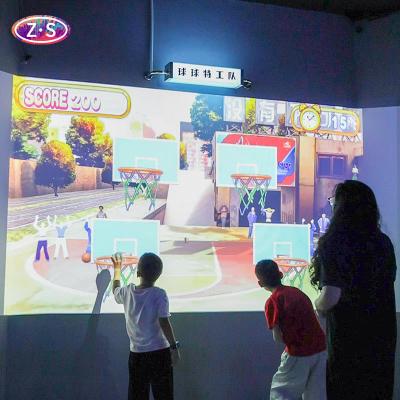 China Interactive Ball-Throwing Wall Game System 3800 Lumen Laser Projector 30 Games for sale