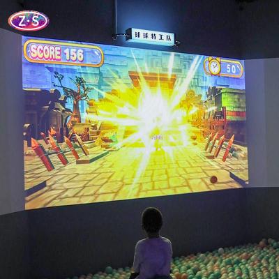 China 1024×768 HD Interactive Wall Projection Game System with 3800-Lumen Laser for Playgrounds & Entertainment Centers for sale