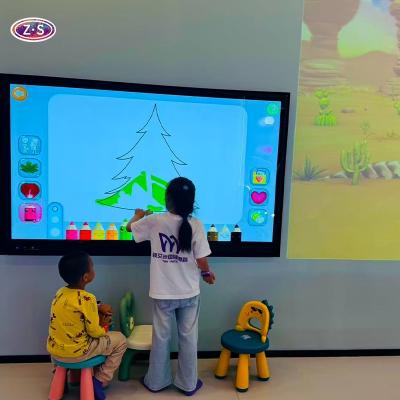 China Interactive Education Screen For Kids Multi Touch Game Wall Learning Station for sale