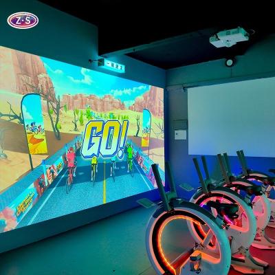 China AR Bicycle Simulator Indoor Sports Attraction with 3D Projection and Multiplayer Racing for sale