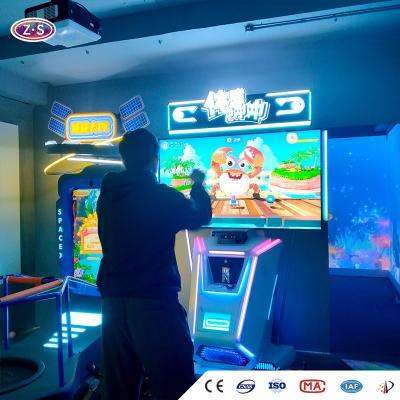 China Commercial Motion Sensor Game Machine 65 Inch Display Depth Camera 7 Active Games for sale
