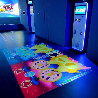 China Compact Motion Sensing Floor Games Solution 12sqm Multiplayer Interactive Projection for sale