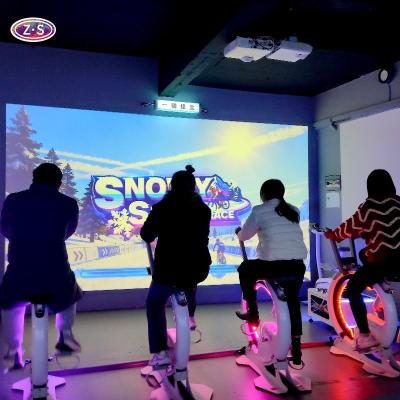 China AR Interactive Spin Bike Smart Race Cycling System for 1-4 Users Commercial Gym for sale