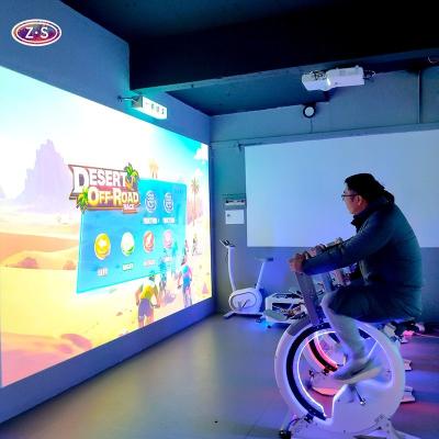 China AR Interactive Spin Bike Smart Fitness Trainer 1-4 Player Multiplayer Racing System for sale