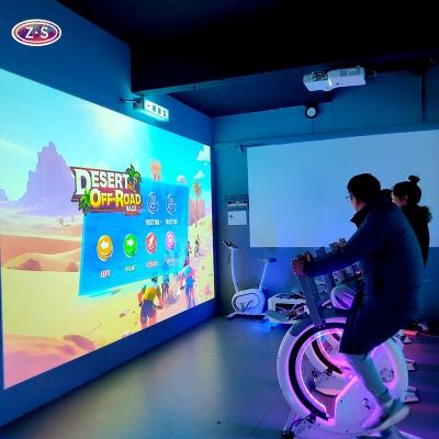 China Professional Indoor Cycling Trainer Interactive Spin Bike Smart Fitness Equipment 1-4 Players for sale