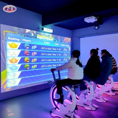 China Interactive Group Cycling Solution Indoor AR Bike Race for Fitness Clubs 1-4 Riders for sale
