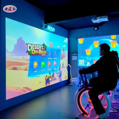 China Indoor AR Bike Race Cycling Game 4 Player Multiplayer Interactive Fitness Equipment for sale