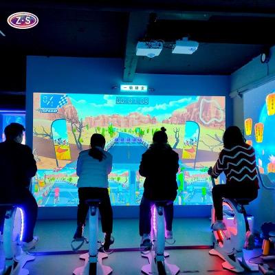 China Interactive AR Projection Cycling System Indoor AR Bike Race For Group Ride for sale