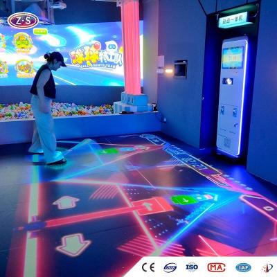 China Compact All In One Mobile Floor Projector 3000 Lumens Interactive Game Equipment for Commercial for sale