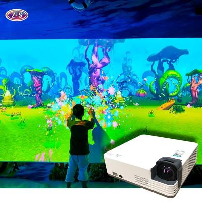 China Interactive Coloring Wall for Kids Dental Clinic Waiting Room with Radar Sensing 10 Play Modes for sale