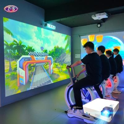 China Indoor AR Bike Race System 4-Player Interactive Cycling Simulator for Shopping Mall Attraction for sale