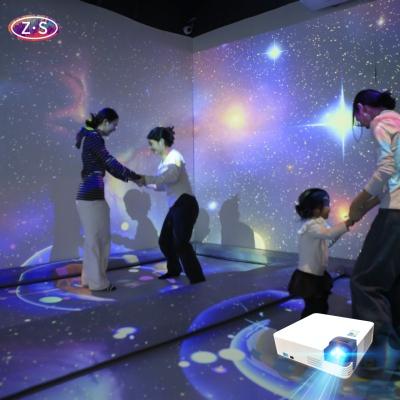 China Interactive Trampoline Experience with Three Screen Immersive Projection Display for sale