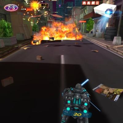 China Touch Free Motion Gaming System Motion Sensor Mech Warrior Game for Public Spaces for sale
