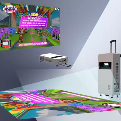 China Motion Sensing Wall and Floor Projection Game Suitcase for Family Entertainment for sale