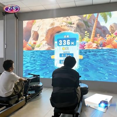 China Real Time Racing Interactive Projection Rowing Experience with Motion Based Game Control for sale