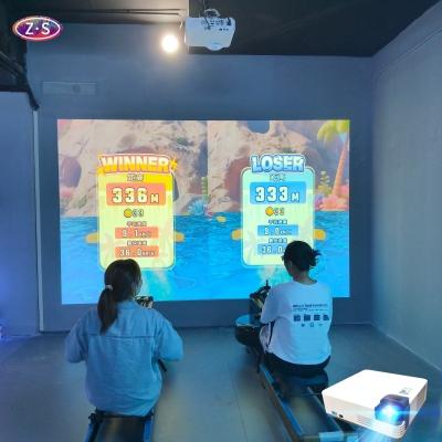 China Commercial Fitness Interactive Rowing Machine with Immersive Projection Games for sale